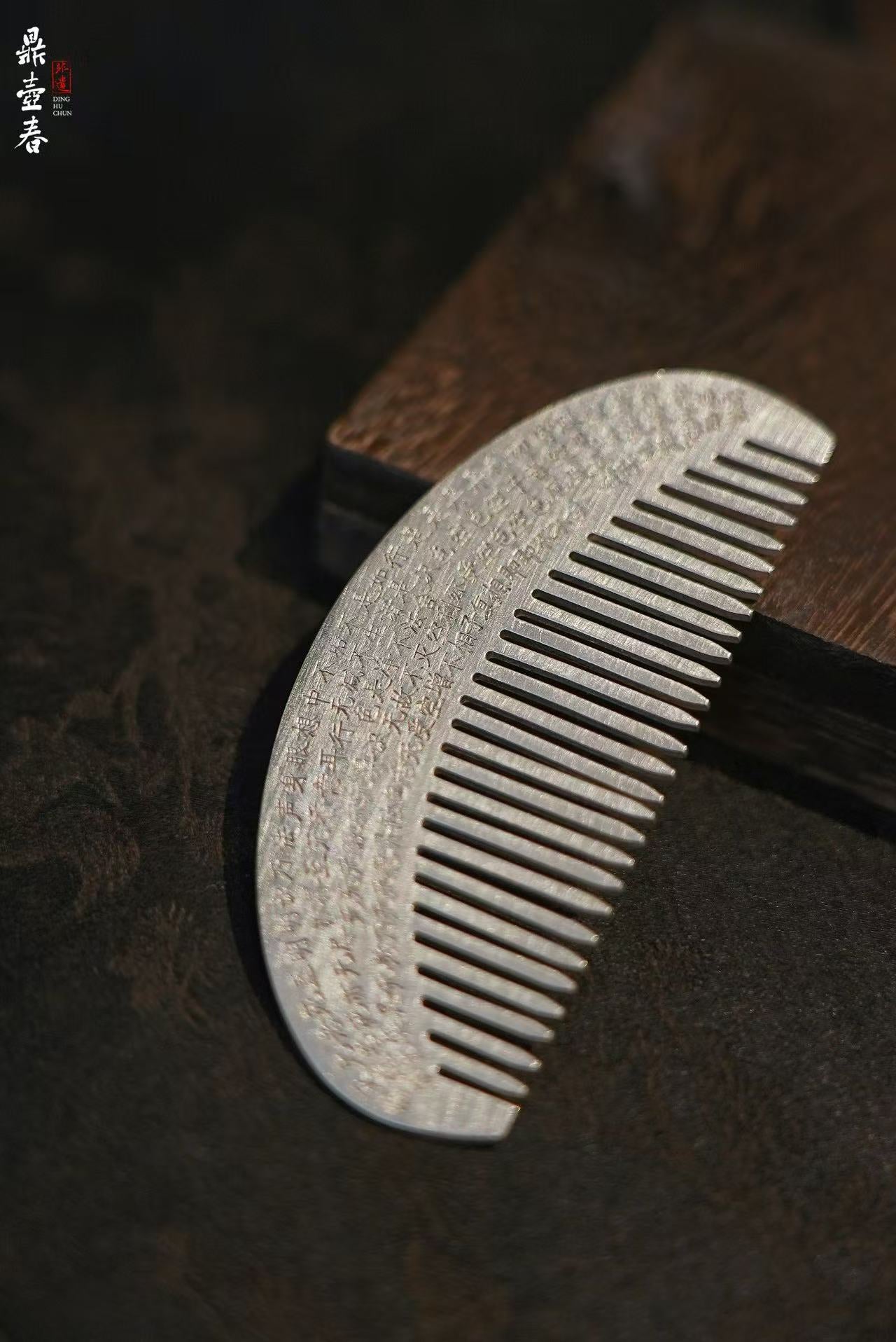 Master-Crafted Pure 999 Silver Comb Nurturing Your Hair, Harmonizing Y